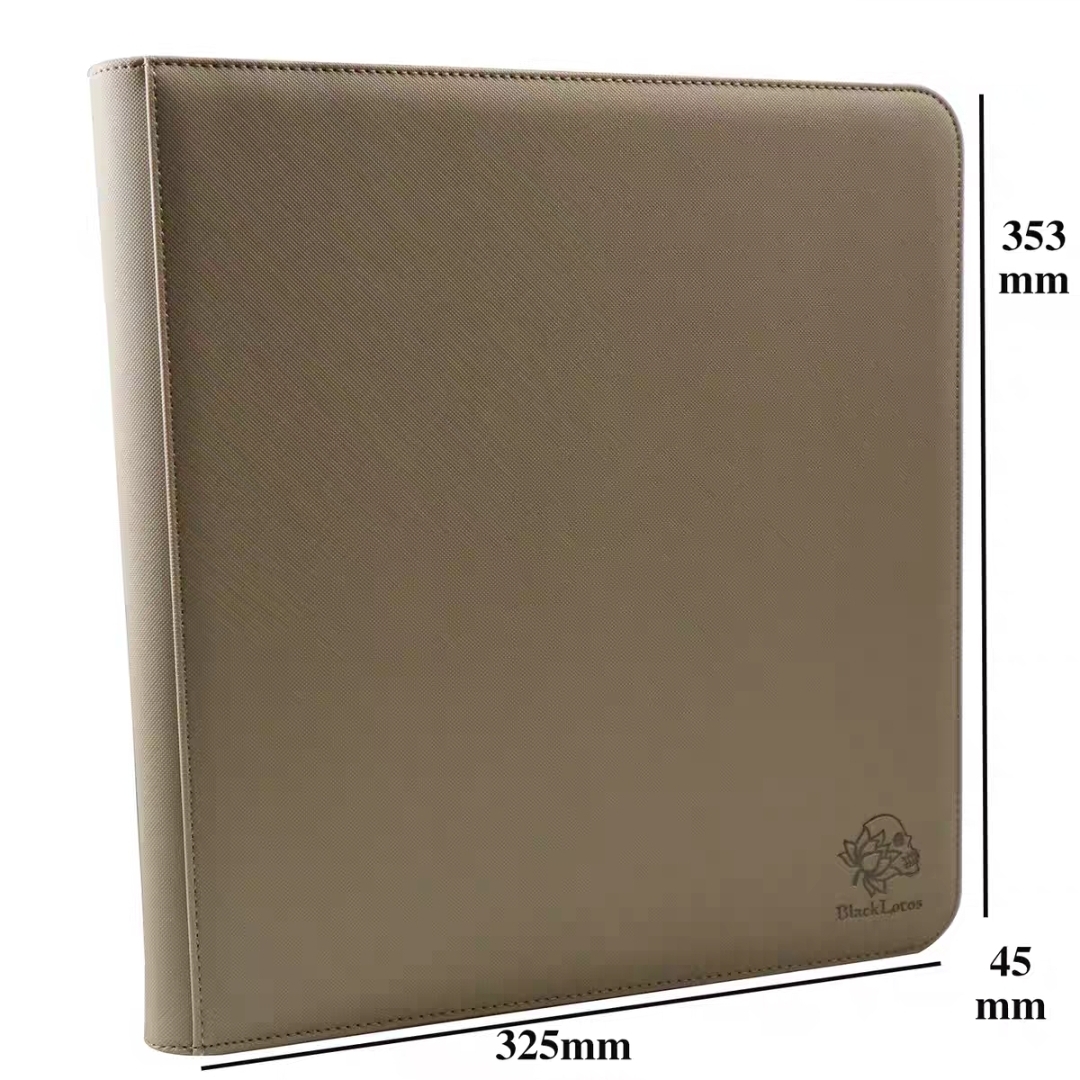 Black Lotos 12 Pocket Zip Binder (480 Cards) – Beige - Waifu Chronicles ...